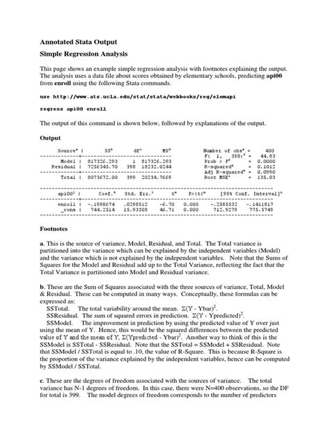 annotated stata output dr aminu material2 pdf coefficient of determination p value