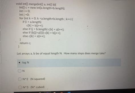 solved void int[] merge int[] a int[] b int[] c new