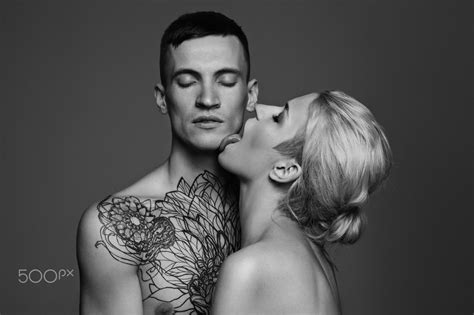 Wallpaper Monochrome Licking Men Women Closed Eyes Tattoo 2048x1365 Wallpapermaniac