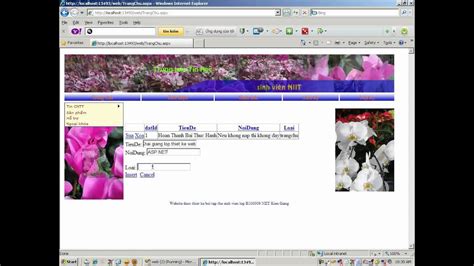 update insert delete với gridview trong youtube