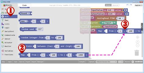 arduino graphical programming kit lesson6 potentiometer control led light