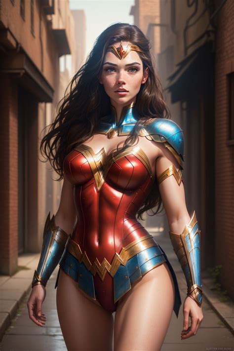 Gorgeous Wonder Woman Down An Alley Way