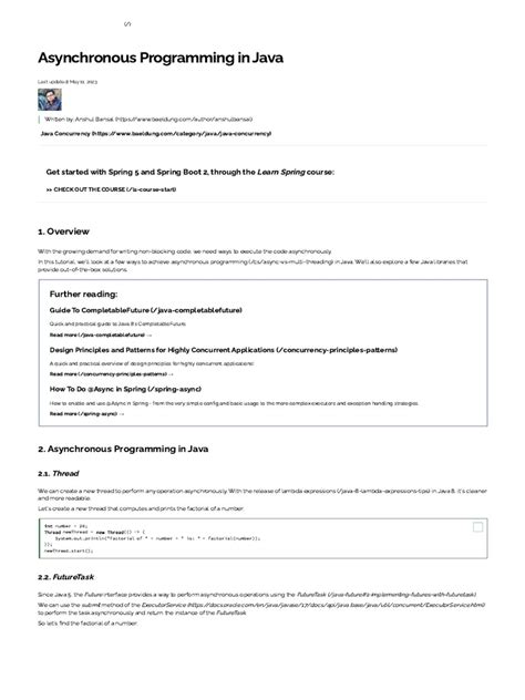asynchronous programming in java baeldung pdf method computer programming component