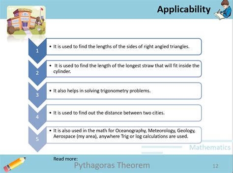 pythagoras theorem with animations educational powerpoint template