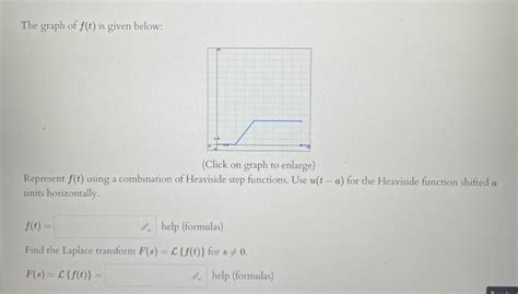 solved the graph of f t is given below click on graph to