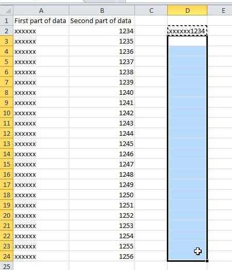 Combine Multiple Columns In Excel Into One List Printable Timeline