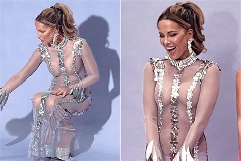 Kate Beckinsale Dares To Bare In Sheer Naked Dress See Her Look