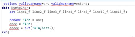 Solved How To Reference To A Numeric Variable Name Sas Support Communities