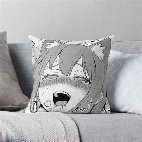 Hentai Girl Throw Pillow Ahegao Anime Sexy Pillow Anime Sexy Etsy