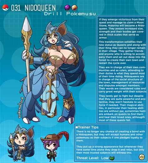 Rule 34 1girls Big Breasts Chibi Cleavage Humanized Kinkymation Nidoqueen Nintendo Pokemon