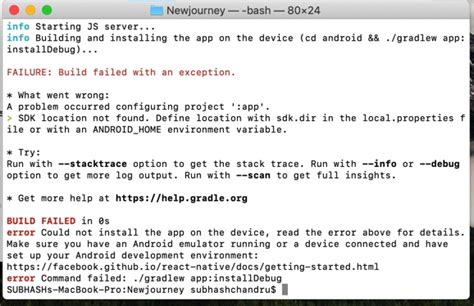 cannot able to run react native project by android emulator stack overflow
