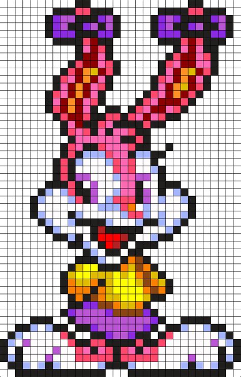 Babs Bunny Kandi Pattern Pixel Art Pixel Art Pattern NBKomputer