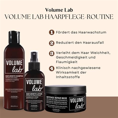 Volume Lab Produkte fördern neues Haarwachstum machen das Haar dicker