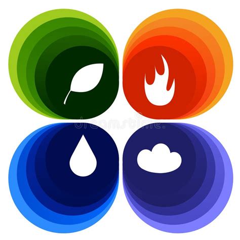 Four Elements Stock Vector Illustration Of Drop Abstract 20765264