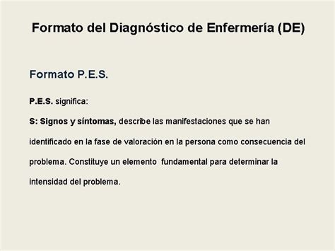 Gallina Estadístico grado diagnostico de enfermeria pes ejemplos