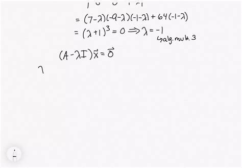 solved determine all eigenvalues and corresponding eigenvectors of the given matrix [ 7 8 6 8