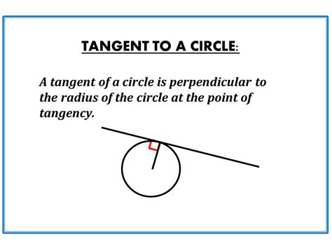 tangent to a circle igcse at mathematics realm