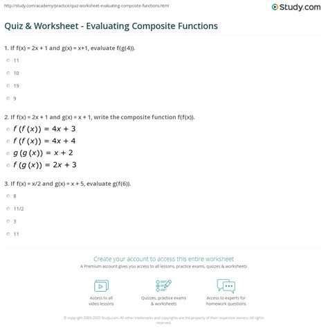 composite function worksheet answer key englishworksheet my id