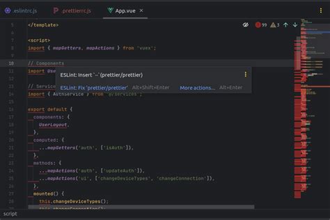 javascript vue s script and style 0 tab indent error with prettier stack overflow