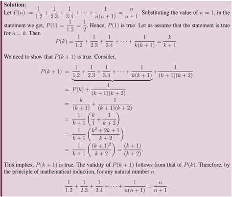 mathematical induction definition solved example problems exercise mathematics