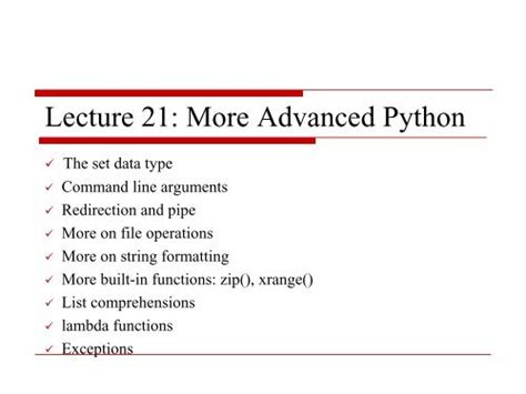 advanced python topics