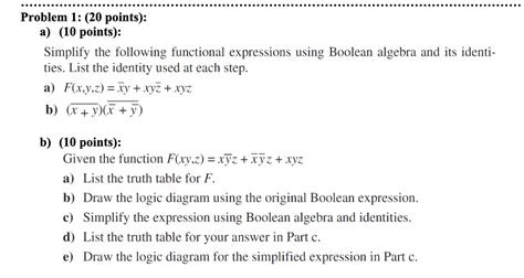 solved a 10 points simplify the following functional