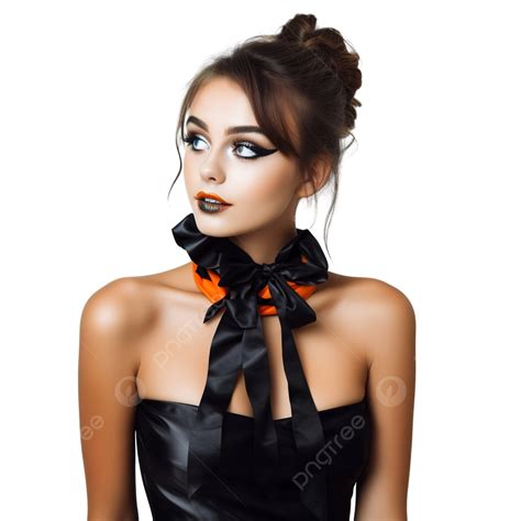 A Young Girl In Halloween Makeup Holds Her Collar And Looks Away Halloween Girl Halloween