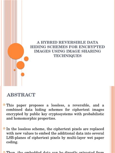 a hybrid reversible data hiding schemes for encrypted pdf data compression cryptography