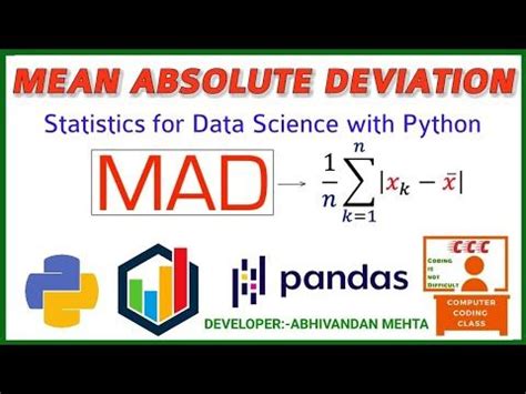 Mean Absolute Deviation In Python Pandas MAD Function Python