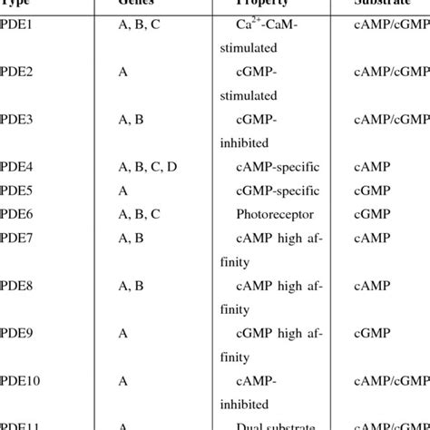 overview of the different pde families download table