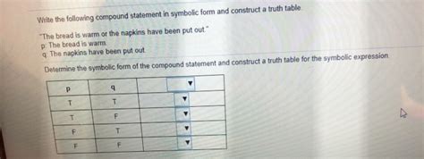 solved write the following compound statement in symbolic