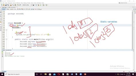 lecture 9 static in java static variable static method static block netbeans youtube