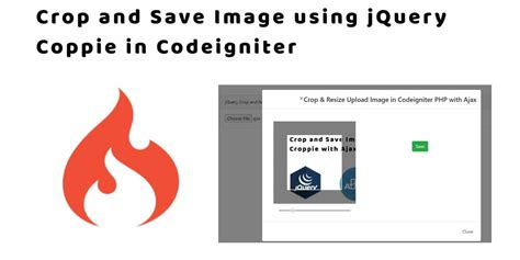 Codeigniter 4 Image Crop And Resize Before Save Using JQuery Croppie