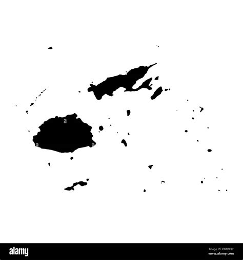 vector map fiji isolated vector illustration black on white background eps 10 illustration
