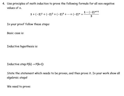 solved 4 use principles of math induction to prove the