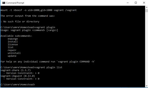 laravel vagrant was unable to mount virtualbox shared folders error stack overflow
