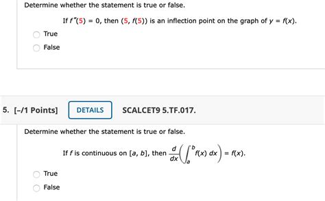 solved determine whether the statement is true or false if