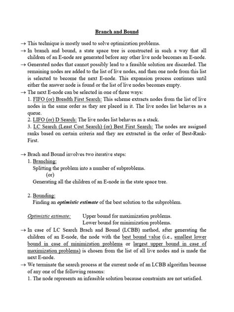 daa unit4 part 2 branch and bound pdf mathematical logic applied mathematics