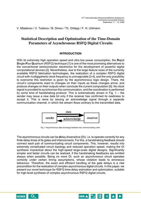 pdf statistical description and optimization of the time domain parameters of asynchronous