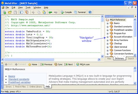 Creating And Using Programs MetaEditor MQL4 Tutorial