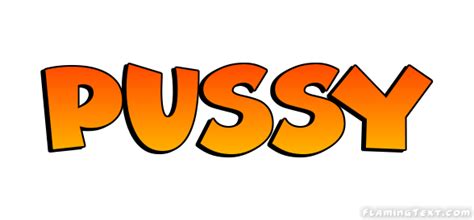 Pussy Logotipo Ferramenta De Design De Nome Grátis A Partir De Texto Flamejante