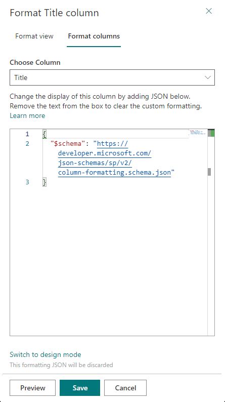 Use Column Formatting To Customize Sharepoint Microsoft Learn