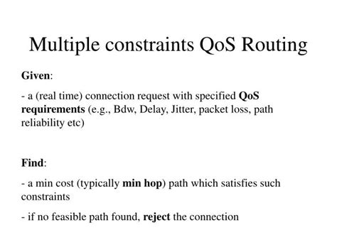 ppt multiple constraints qos routing powerpoint presentation free download id 3198555