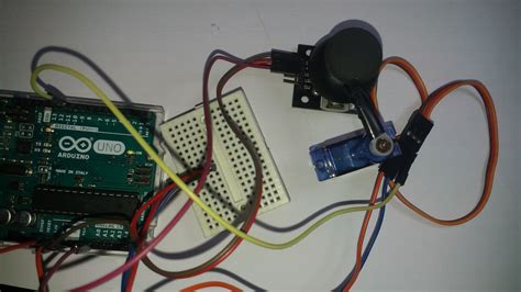 Joystick Controlled Servo Using Arduinowith Programming 4 Steps Instructables