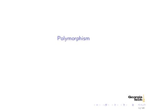 polymorphism lecture notes object oriented programming docsity