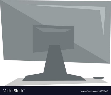 Rear View Of Computer Display Royalty Free Vector Image