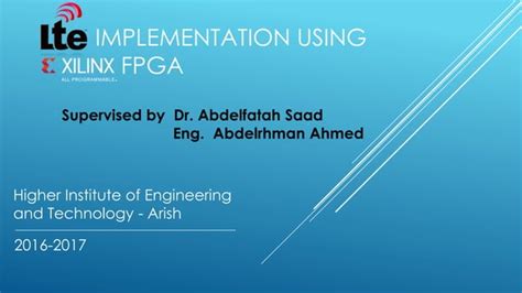 lte implementation using xilinx fpga ppt