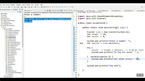 java expceptions 2 arithmetic exception youtube