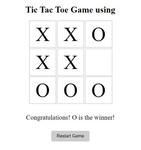 tic tac toe javascript step by step tutorial letstacle