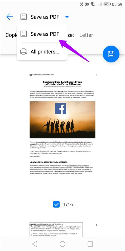 How To Save Web Pages As PDF In Chrome IPhone And Android Guiding Tech